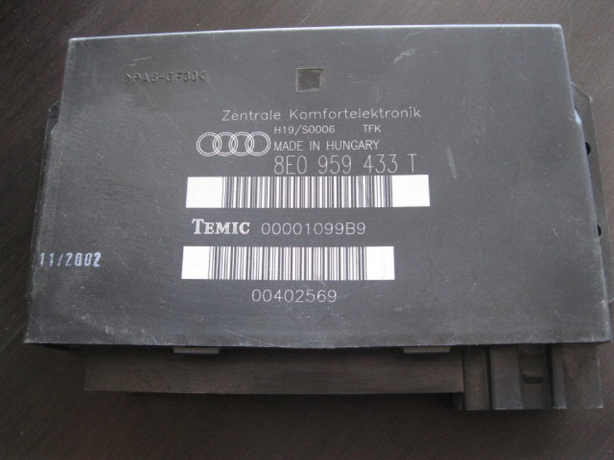 02 03 04 05 Audi A4 S4 B6 CCM BCM Body Comfort Control Module ...