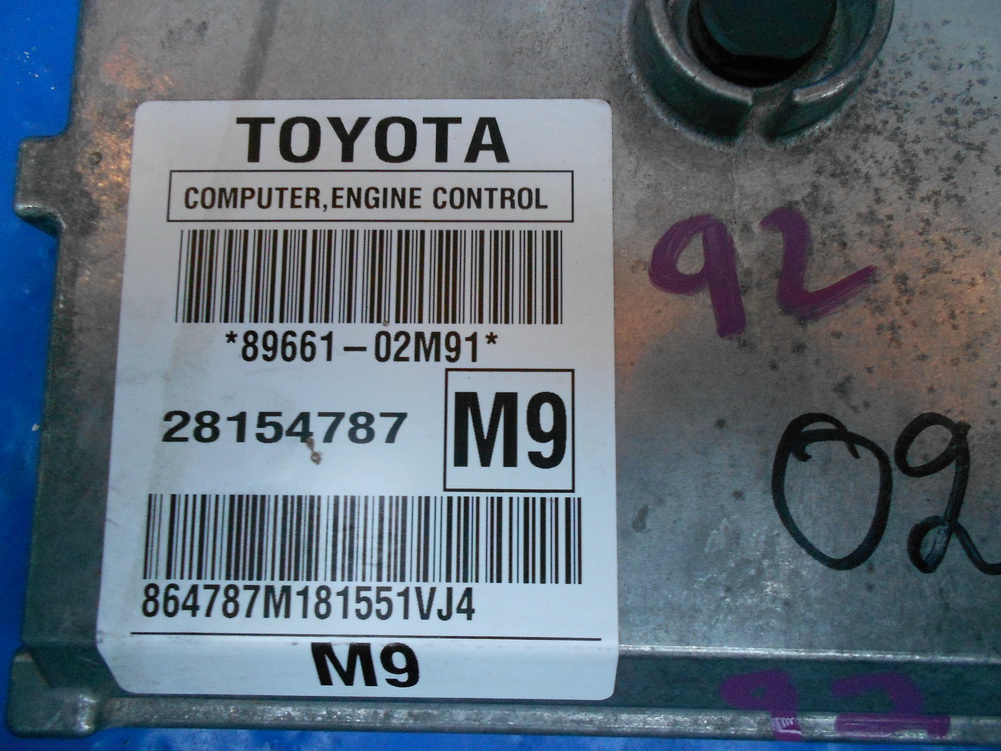 89661 02M91 TOYOTA COROLLA. ENGINE CONTROL MODULE..ECU..ECM..PCM: Used ...