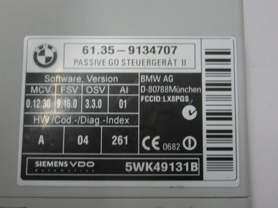 BMW E93 M3 & 335i 330i 328i PASSIVE GO CONTROL UNIT MODULE 61359134707 ...