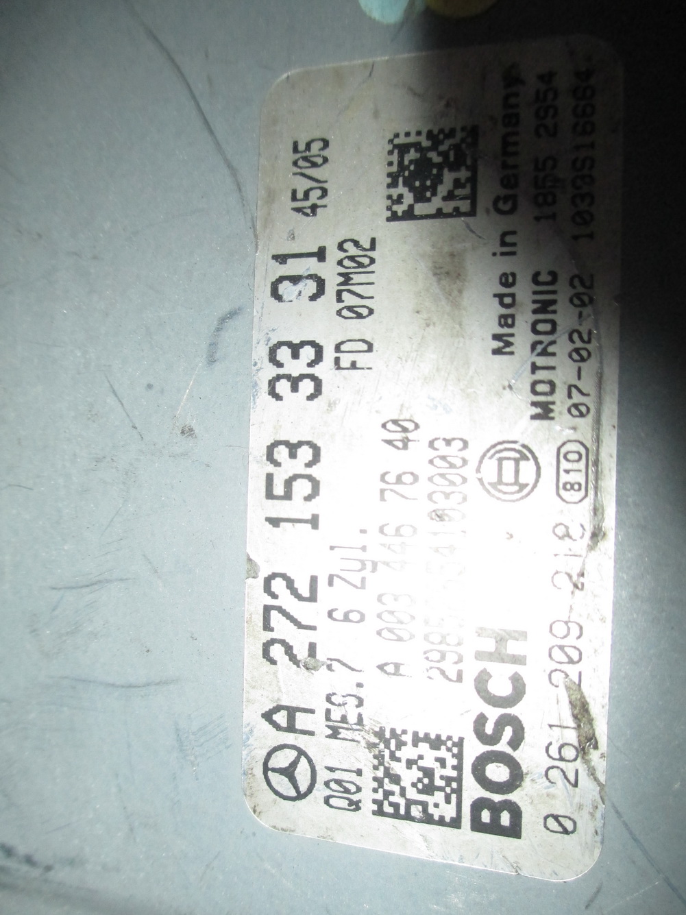 MERCEDES E350 W203 C280 ME CONTROL 2721533391: Used Auto Parts ...