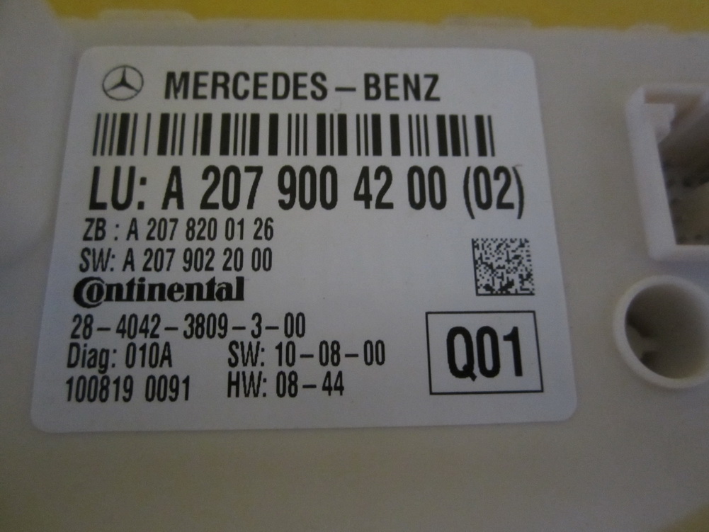 207 900 4200 Mercedes Benz E350 Soft Top Rear Control Module Relay in ...