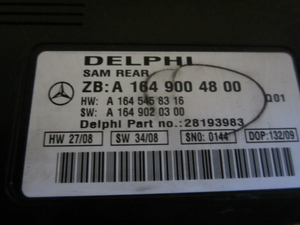 164 900 4800 MERCEDES W251 W164 X164 R350 ML350 GL450 REAR SAM UNIT ...