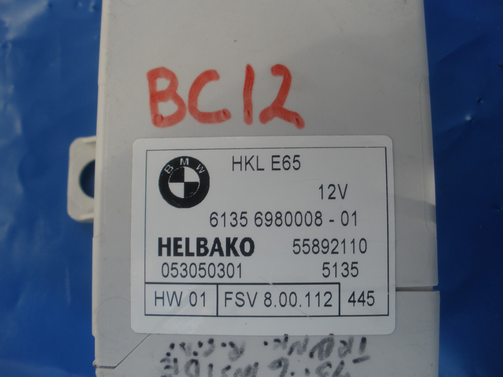 BMW Trunk Lid CONTROL HKL E65 61356960141: Used Auto Parts | Mercedes ...
