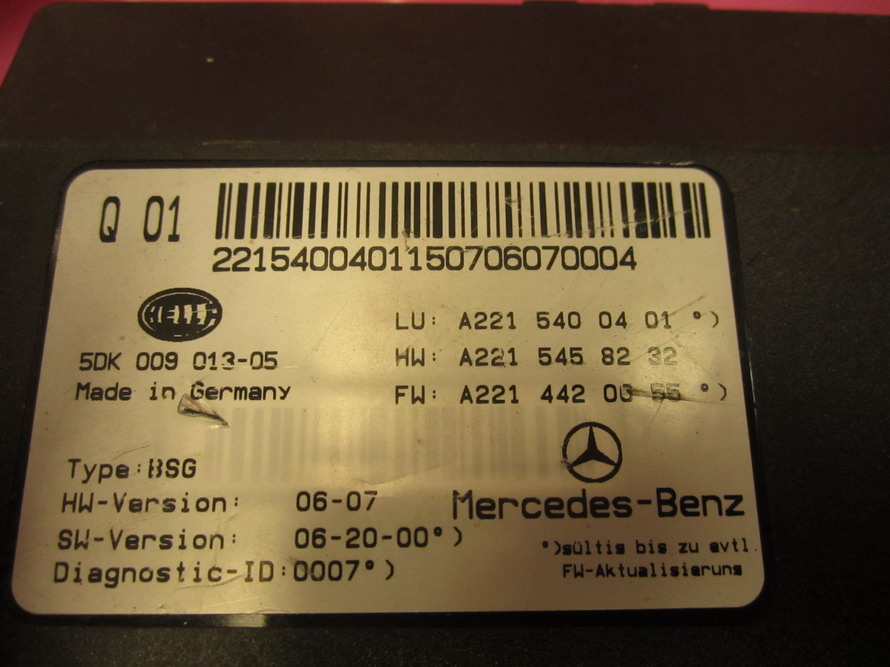 Mercedes Benz CL550 S550 Power Supply Module 2215400401 2215401062 ...