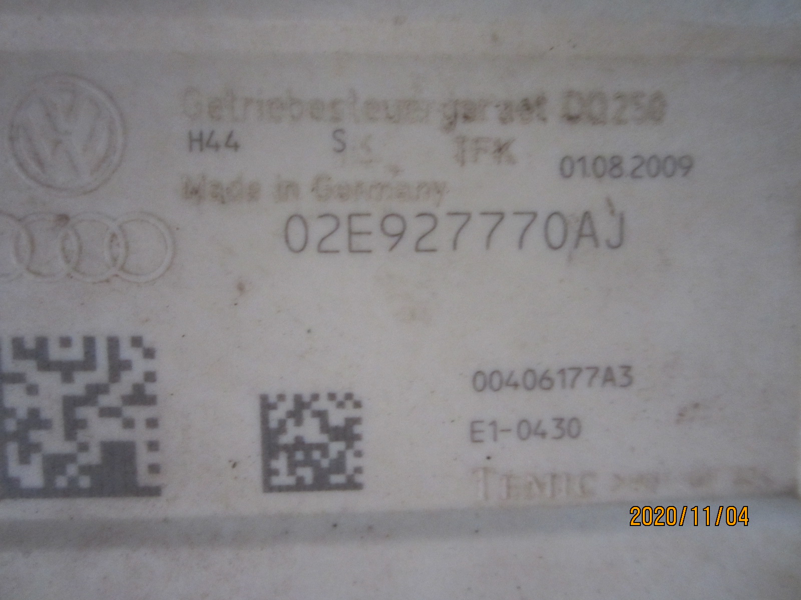Audi - Transmission Control Module Valve Body - 02E927770AJ: Used Auto ...