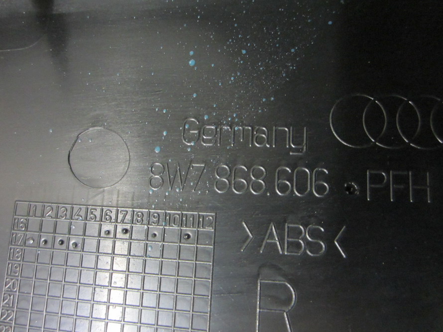 Audi - Quarter Panel INSIDE PANEL DOOR PANEL - 8W7.867.036: Used Auto ...