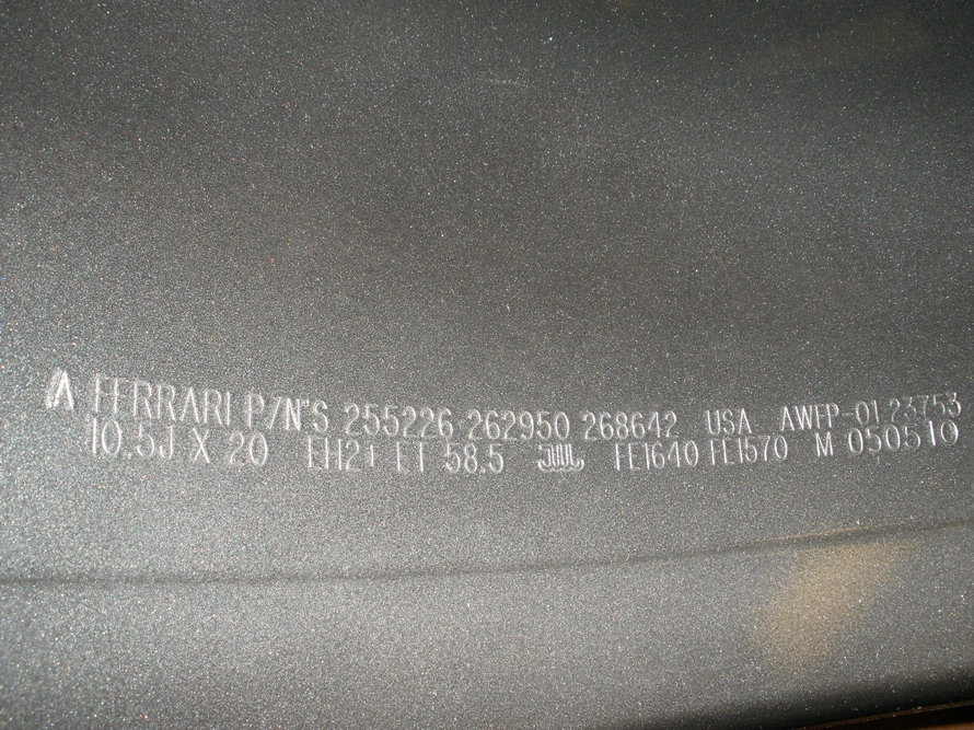 Ferrari Used Part - Alloy Wheel - 255226: Used Auto Parts | Mercedes ...