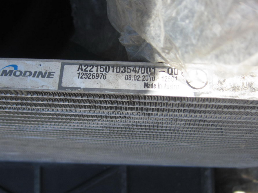 Mercedes Benz - CONDENSOR CONDENSER - 2215010354: Used Auto Parts ...