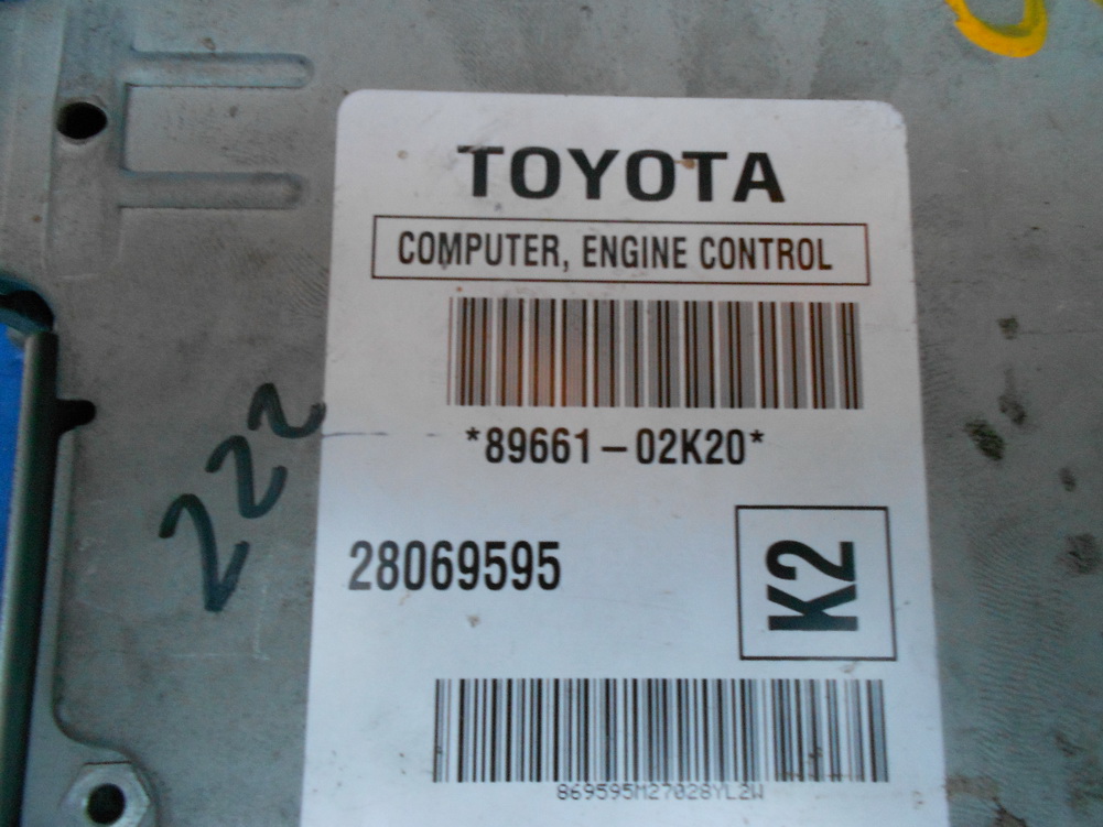 Toyota - ECU Computer - 89661 02k20: Used Auto Parts | Mercedes Benz ...