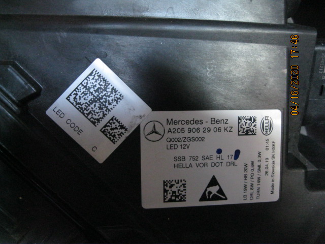 Mercedes Benz C300 C63 Headlight LED COMPLETE VERY GOOD CONDITION ...